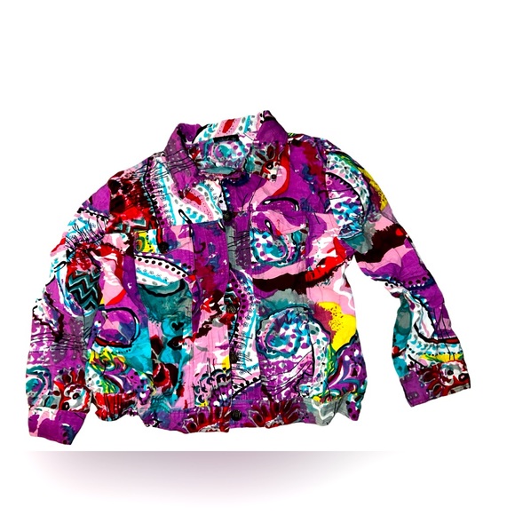 MNML | Jackets & Coats | Vintage Phool Paint Splatter Button Front ...